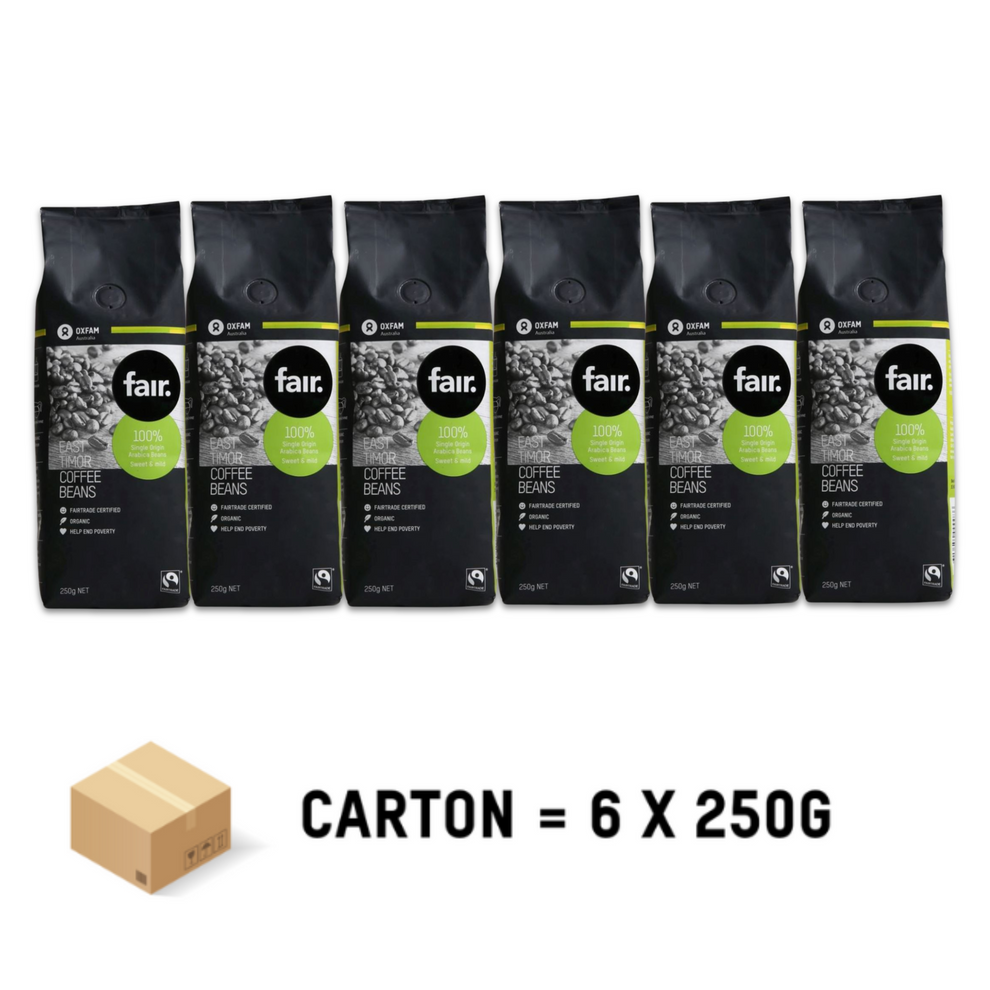 Oxfam fair | East Timor Organic Beans Coffee | 6x250g – Fair Coffee