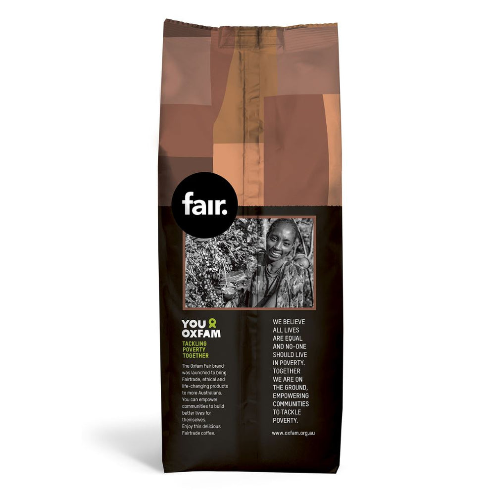 Oxfam fair Fairtrade organic Ethiopia coffee beans 1kg – Fair Coffee